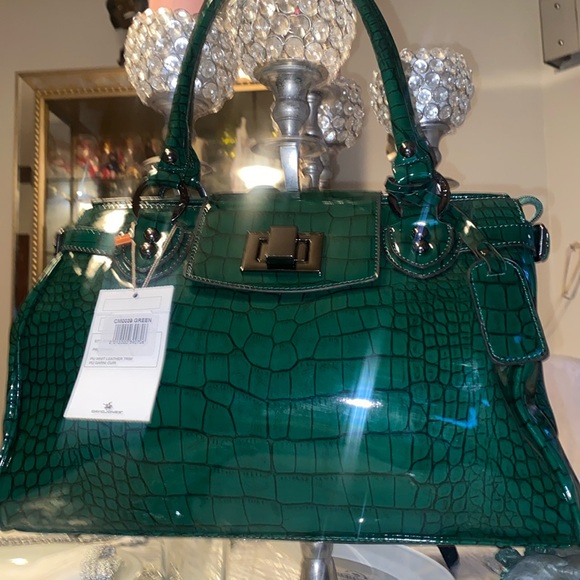 David Jones | Bags | David Jones Croc Hunter Green Tote Bag | Poshmark